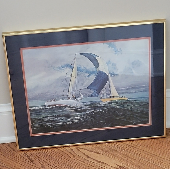 None | Art | Bruce Kamp 979 Framed Sailboat Picture | Poshmark